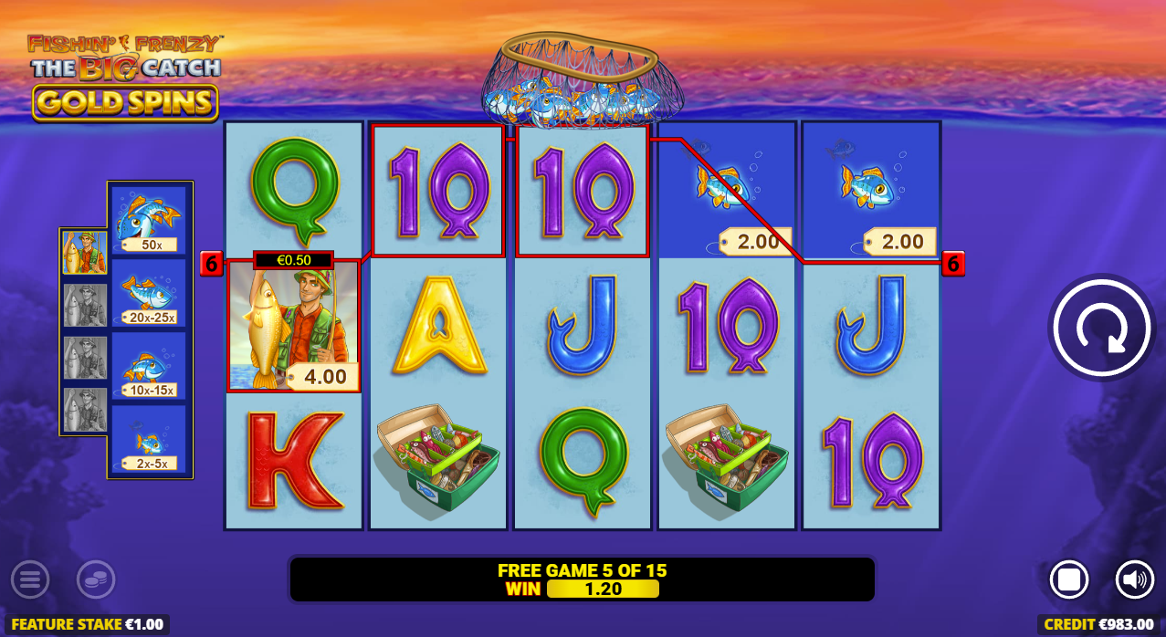 Fishin' Frenzy The Big Catch Gold Spins Demo & Slot Review